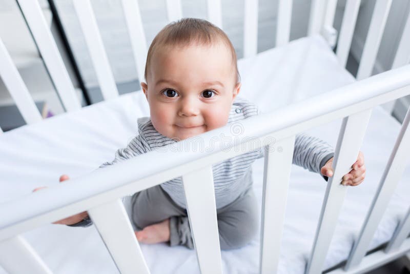 High Angle View of Adorable Little Child Stock Photo - Image of cute ...