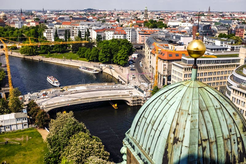 High Angle View of Berlin from Rooftop of Berliner Dom Cathedral ...