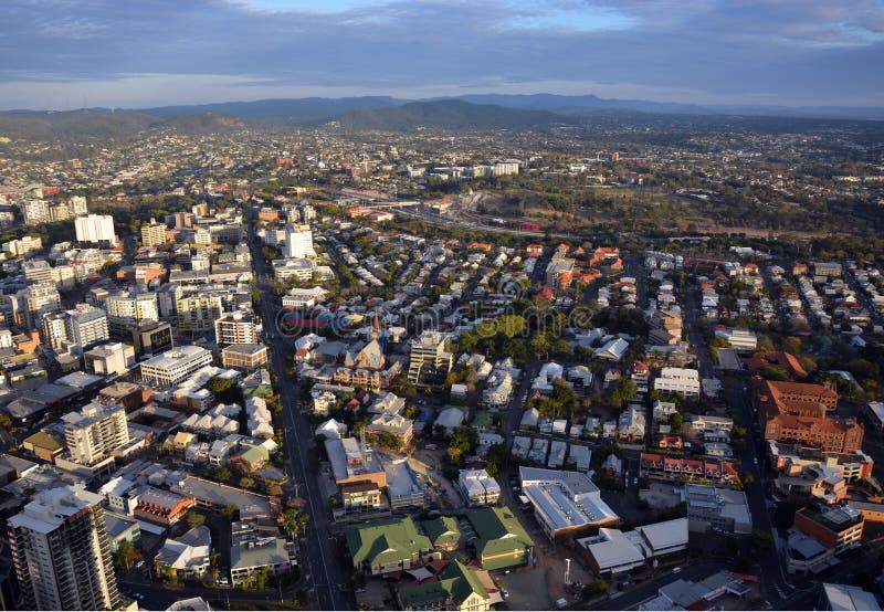 High Angle View of Brisbane Cityscape, Australia Stock Image - Image of ...