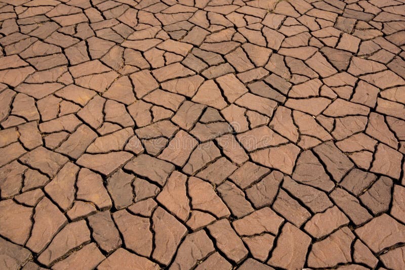 High Angle View of Brown Stone Cladding Pavement Floor in Vintage Style ...