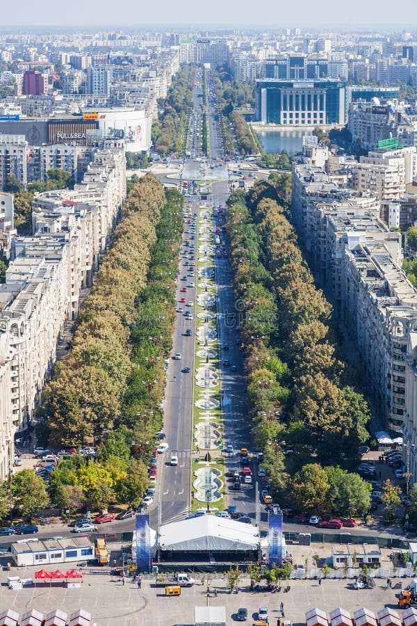 High Angle View of Bucharest Editorial Image - Image of urban ...