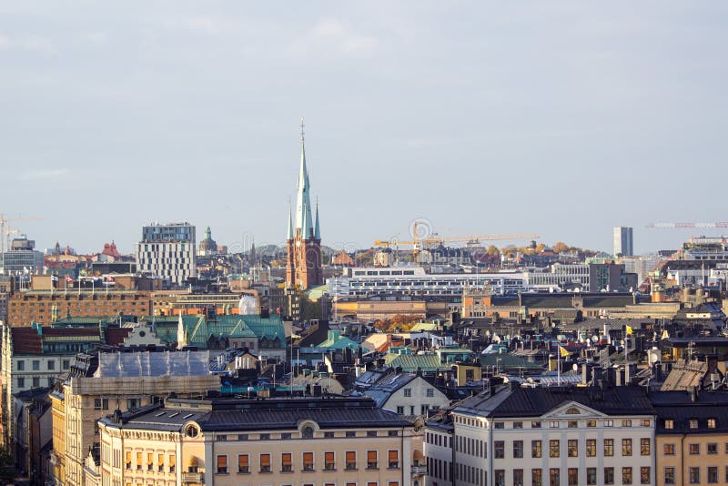 High Angle View of Buildings in City Stock Image - Image of outdoors ...