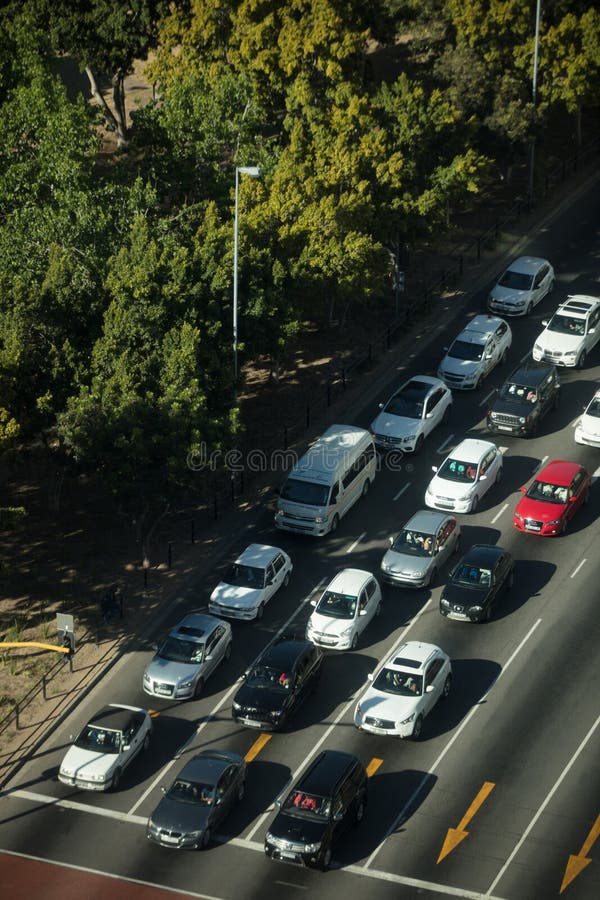 High Angle View of Cars on Road Editorial Photo - Image of shadow ...