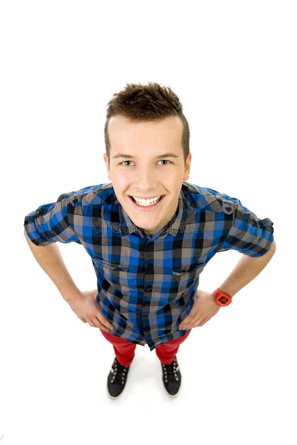 High Angle View Of Student Writing Stock Photo - Image of studio ...