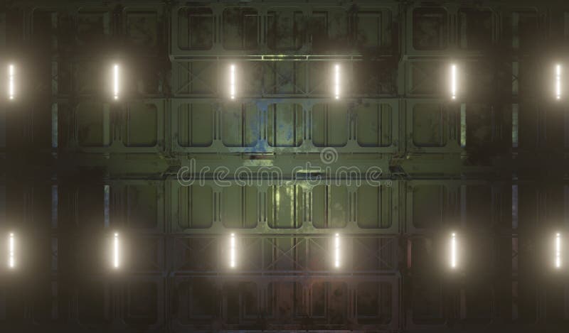 High Angle View of Ceiling with Lighting Motion in Dark Scene Stock ...