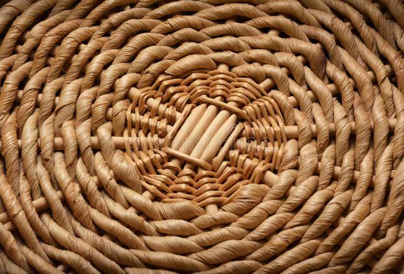 Circle Wicker Texture Background Stock Image - Image of close, empty ...