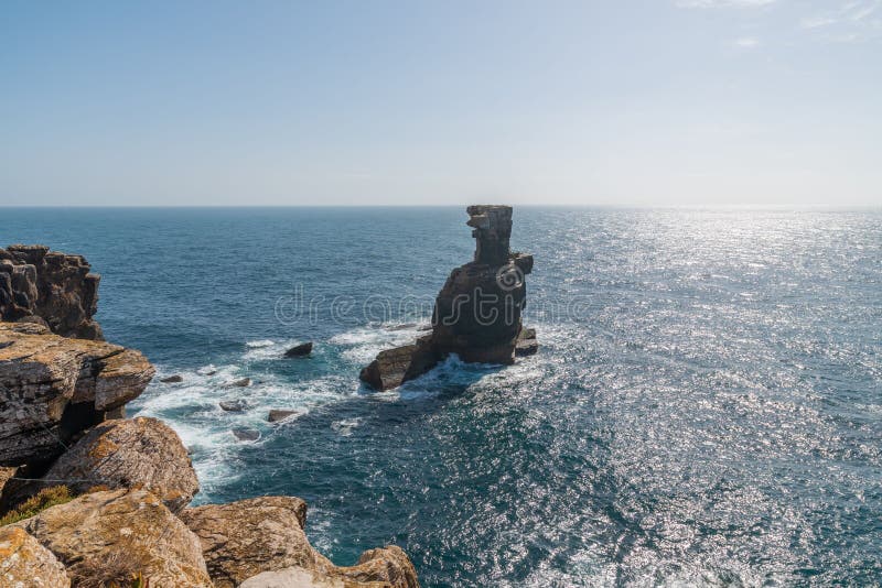 High Angle View of a Cliffy Seashore Stock Image - Image of high ...