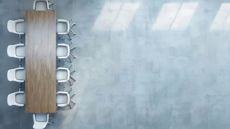 High-angle View of a Conference Table during a Business Stock ...