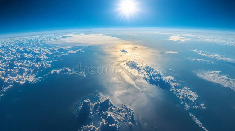 A High-angle View of the Earth Globe Displays Realistic Terrain and a ...