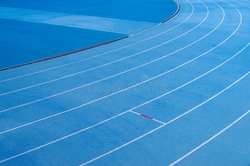 High Angle View of Empty Running Track Stock Image - Image of empty ...