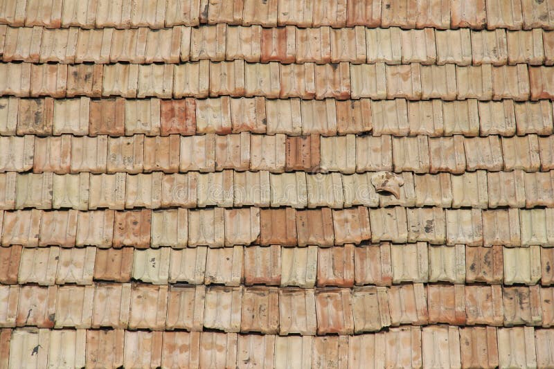 A High Angle View of Flat Tile Roof Stock Image - Image of landscapes ...