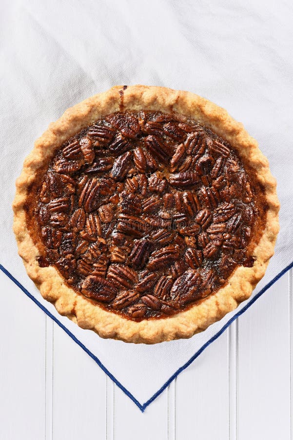 Top View of a Fresh Baked Pumpkin Pie and a Pecan Pie Stock Image ...