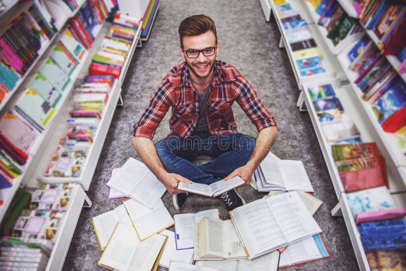 Young People at the Book Shop Stock Photo - Image of literature, modern ...