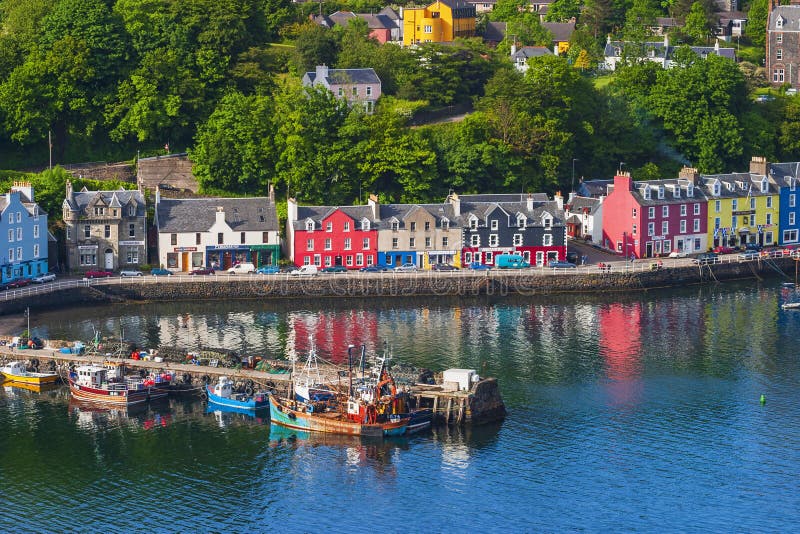 High Angle View at a Harbor in Tobermory on Scotland Coast Editorial ...