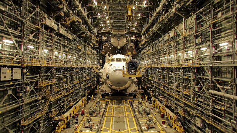 High Angle View Inside of Reusable Launch Platform Recovery Dock ...