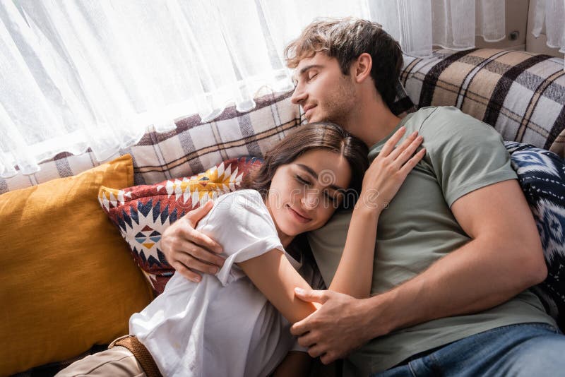 High Angle View of Man Hugging Stock Image - Image of tourism, handsome ...