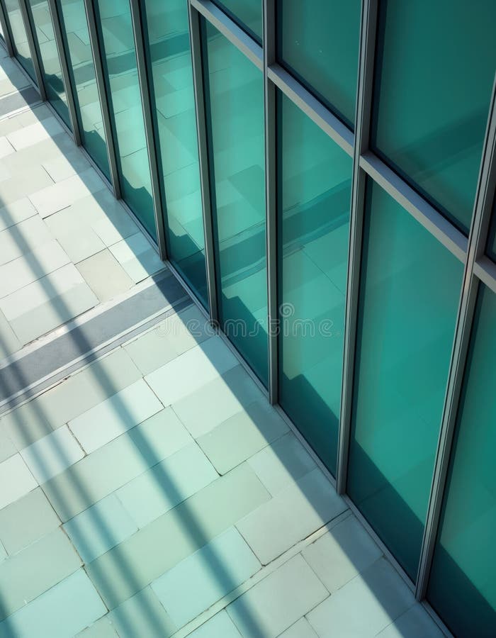 High-angle View of Modern Building Exterior. Sleek Lines, Unique Design ...