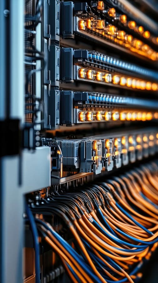 High-angle View of a Modern Control Panel Showcasing Electrical ...