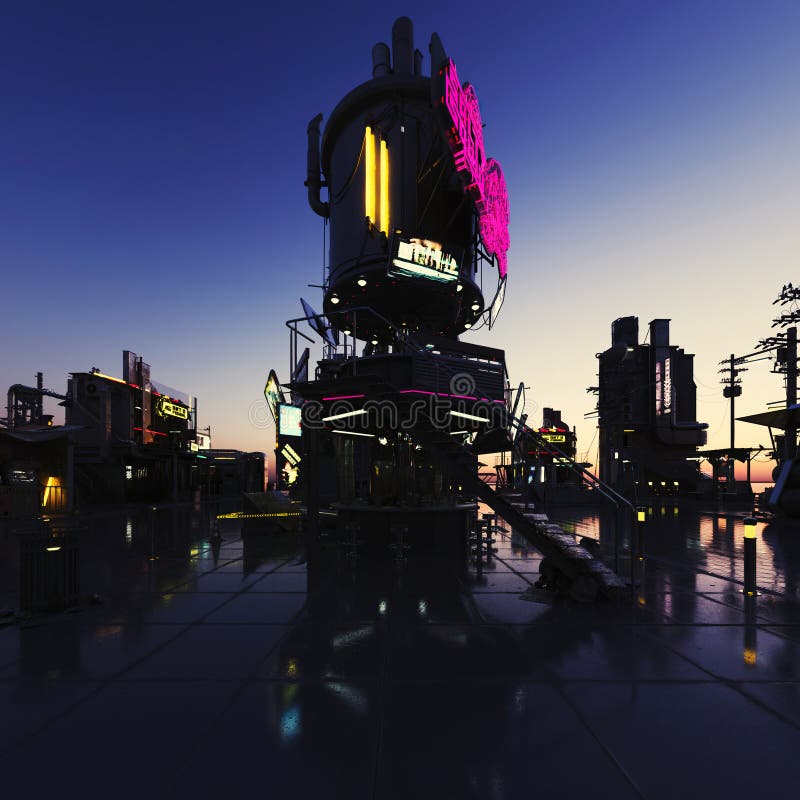 An Artistic Rendering of a Very Modern Building with a Very Big Tower ...