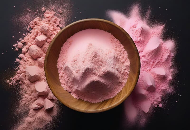 High Angle View of Multi Coloured Powder Stock Illustration ...