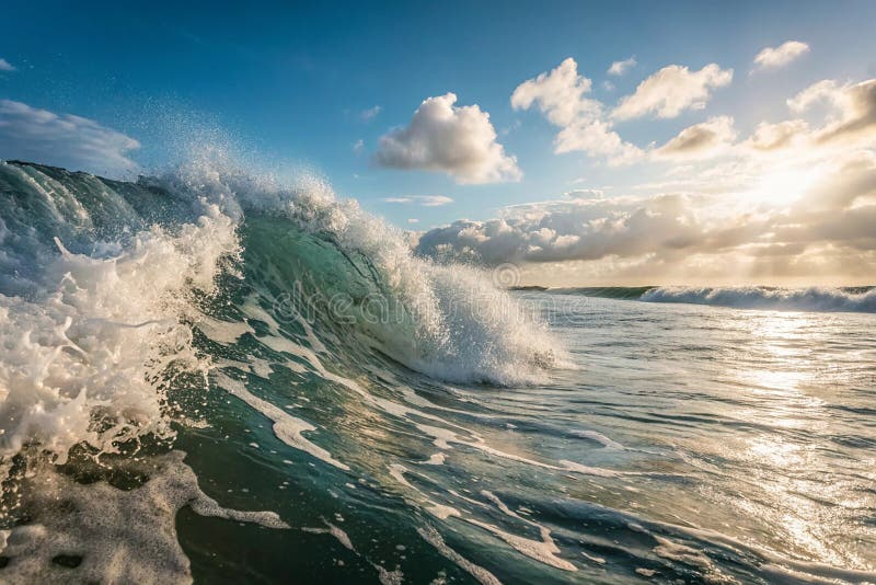 Aerial View of the Ocean Wave Stock Photo - Image of landscape, scenery ...