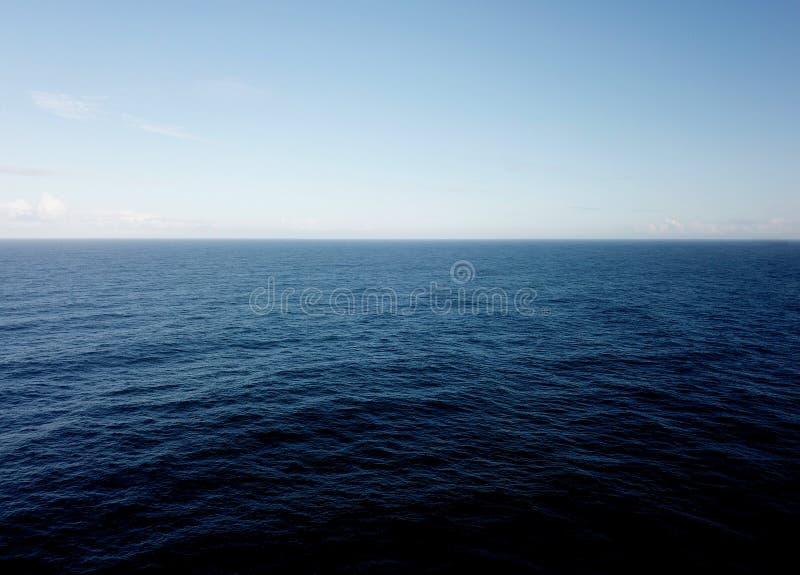 View Over Infinite Blue Ocean, Space for Text Stock Photo - Image of ...