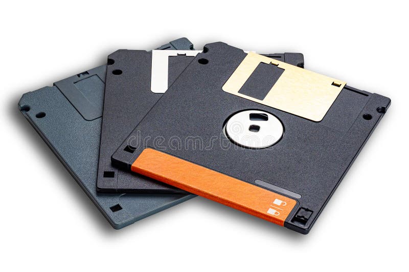High Angle View Pile of Old Storage Technology Diskette Stock Image ...