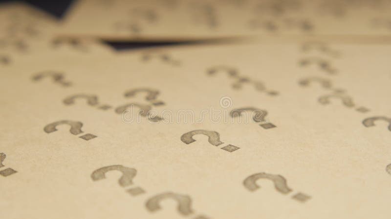 High Angle View of Question Mark on Paper on Office Desk Stock Footage ...