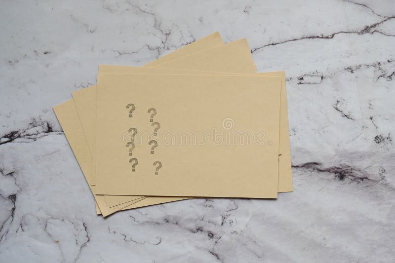 High Angle View of Question Mark on Paper on Office Desk Stock Image ...