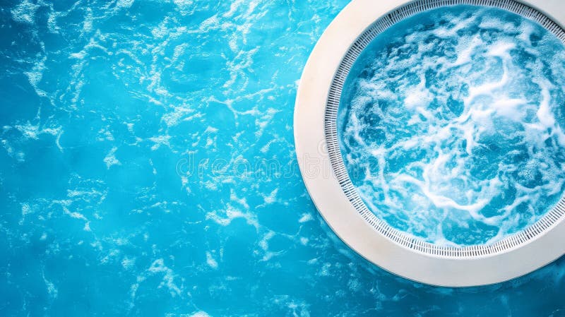 A High-angle View of a Rectangular Swimming Pool with Clear Water ...
