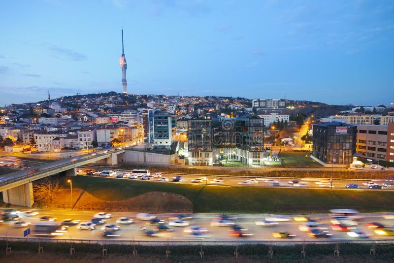 High View of Mosque and Residences in Istanbul City Stock Photo - Image ...