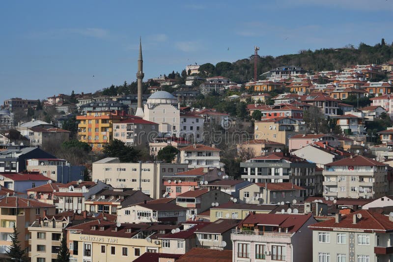 High Angle View of Residences Buildings in Istanbul City Stock Photo ...