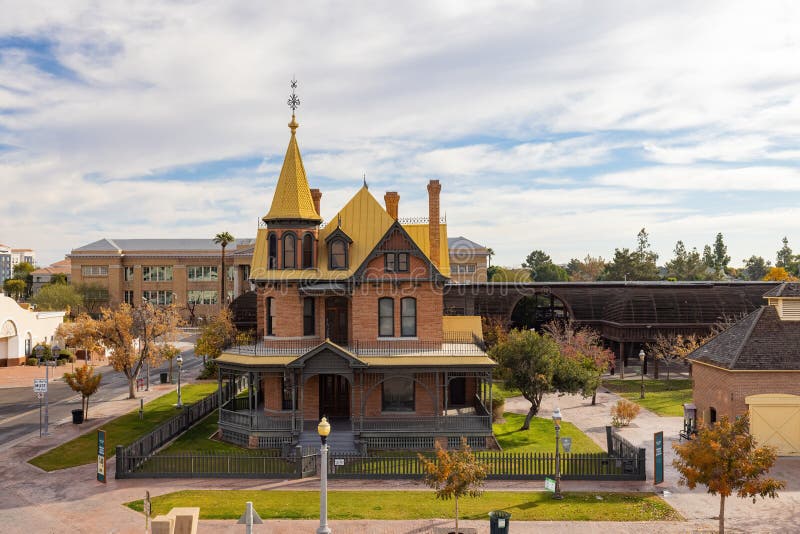 High Angle View of the Rosson House Museum Stock Photo - Image of angle ...