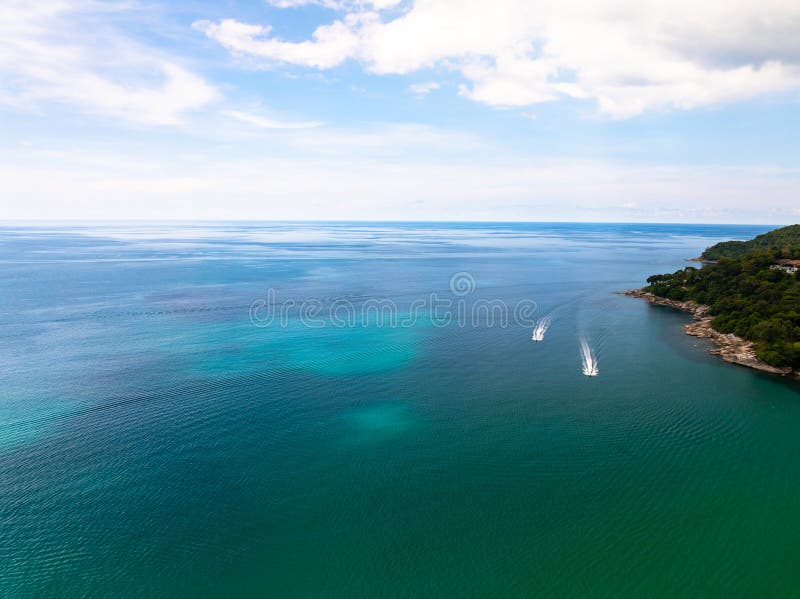 High Angle View Seascape Nature View,Wide Angle Drone Shot Top View ...