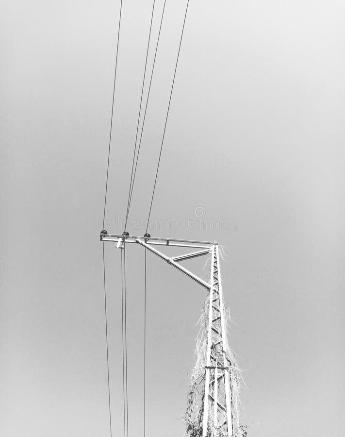 Electricity Structure in Monochrome Stock Illustration - Illustration ...