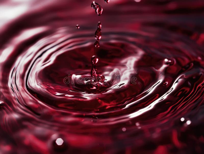 Red liquid drop close-up stock image. Image of drop - 375745691