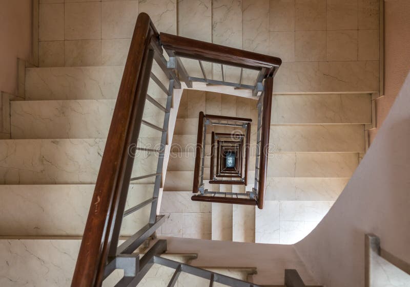High Angle View of Staircases Stock Image - Image of architecture ...