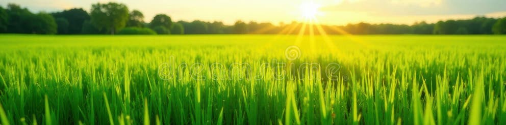 High Angle View of a Sun Drenched Field, Vibrant Green , Environment, Pattern Stock Illustration ...
