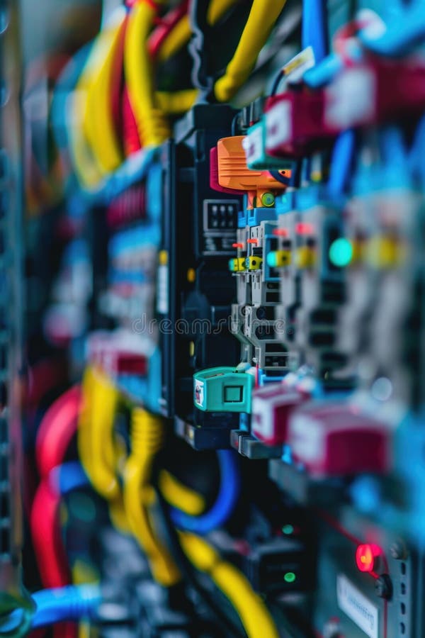 A High-angle View of Tangled and Bundled Electric Wires Stock Image ...