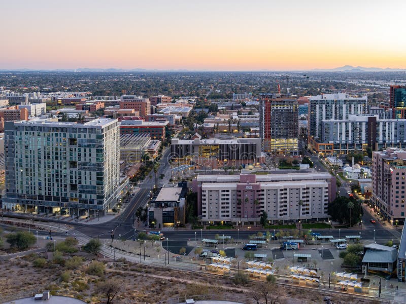 High Angle View of the Tempe Cityscape from a Mountain Editorial Image ...