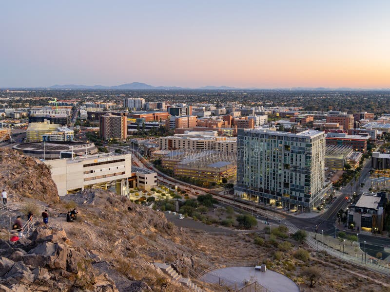 High Angle View of the Tempe Cityscape from a Mountain Editorial Image ...