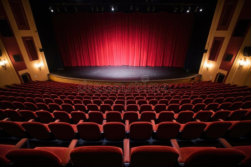 High Angle View of Theater Seating Area without People Stock ...