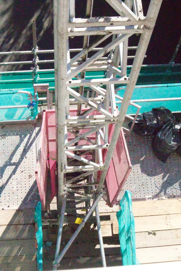 High Angle View of Tower Steel Structure Stock Image - Image of frame ...