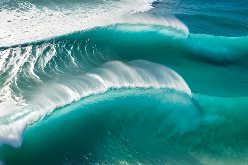 High Angle View of Wave on Beach in Day, Turquoised Water, Waves ...