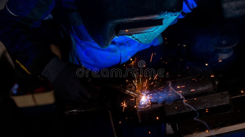 View of welder working stock photo. Image of manufactures - 291184654