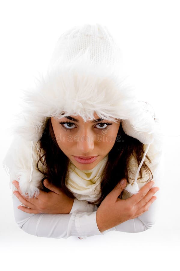 High Angle View of Woman with Folded Hands Stock Photo - Image of ...