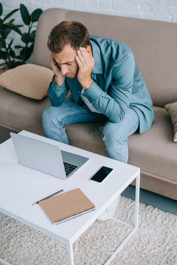 High Angle View of Young Man Stock Image - Image of medical, indoors ...