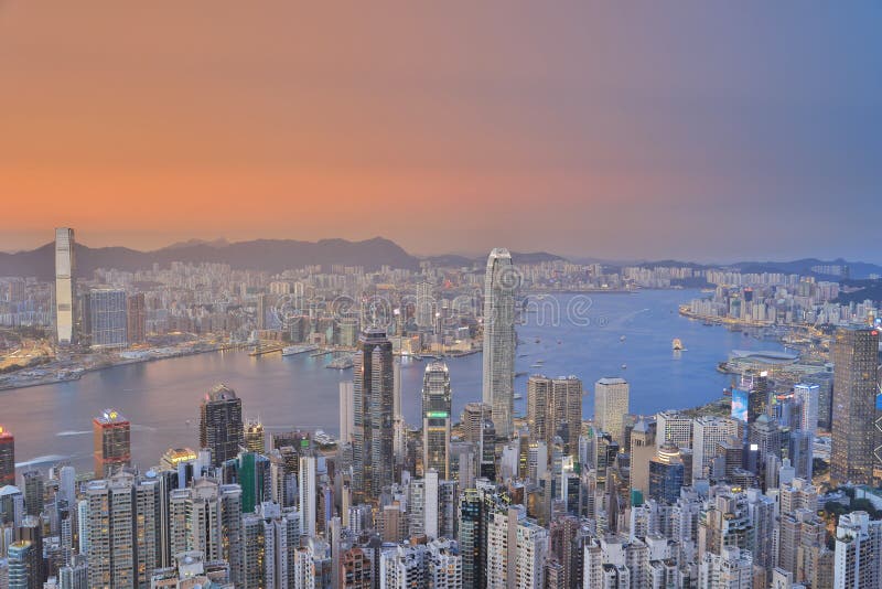 High Angle Viewpoint in Hong Kong Crowded Editorial Stock Photo - Image ...
