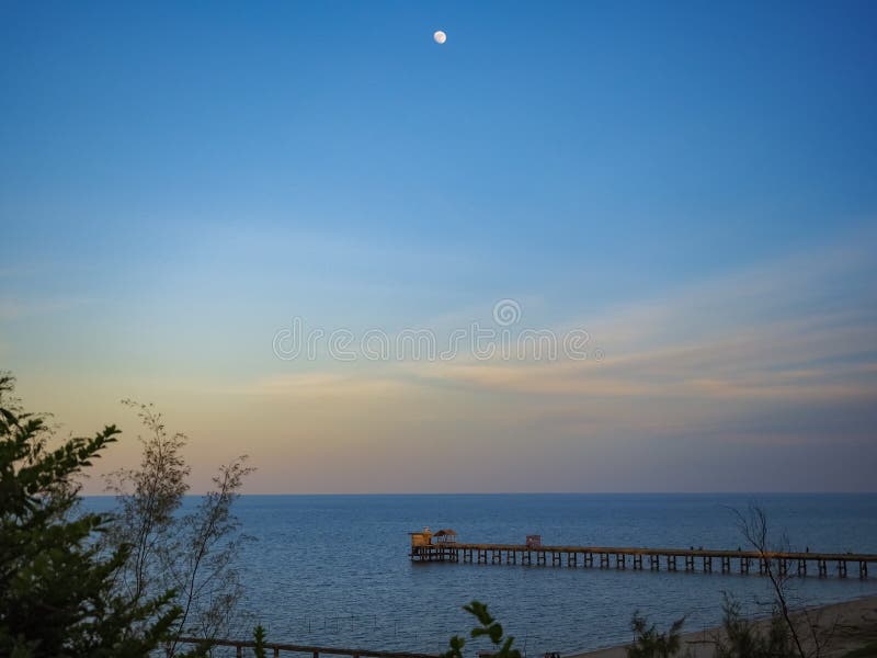 High Angle Viewpoint on the Mountain Overlooking the Beautiful Sea and ...