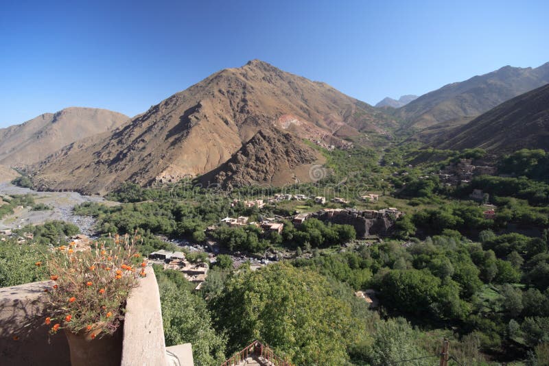 High Atlas Desert Red Rock Mountains Stock Image - Image of landscape ...
